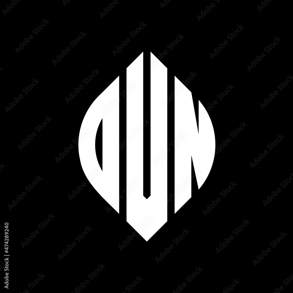 OVN circle letter logo design with circle and ellipse shape. OVN ...