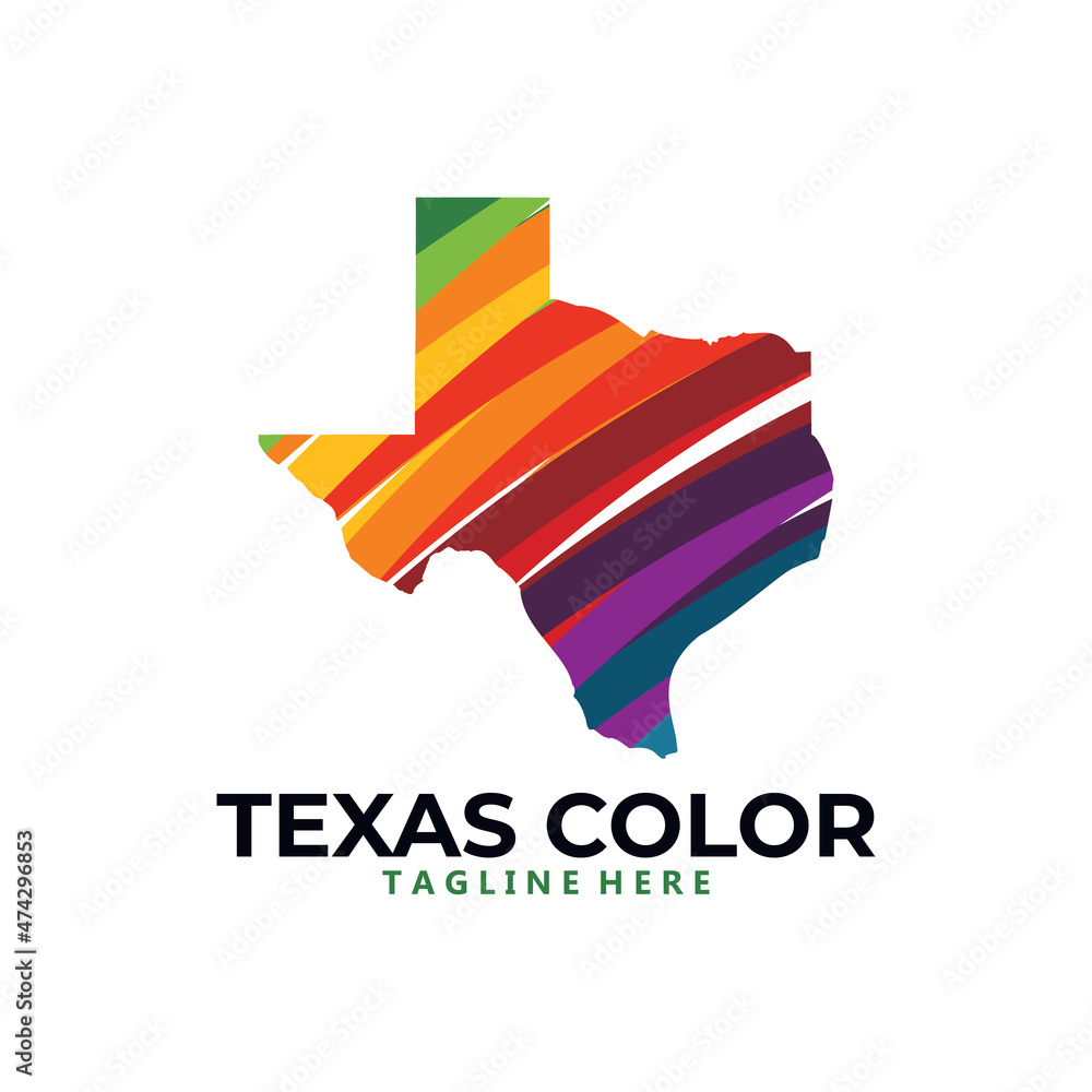 texas logo map icon Stock Vector | Adobe Stock