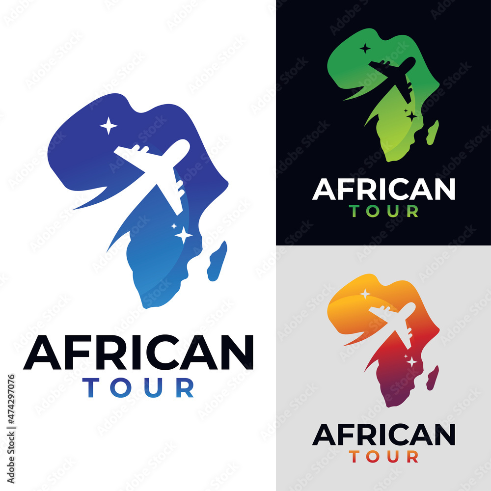 africa tour logo Stock Vector | Adobe Stock