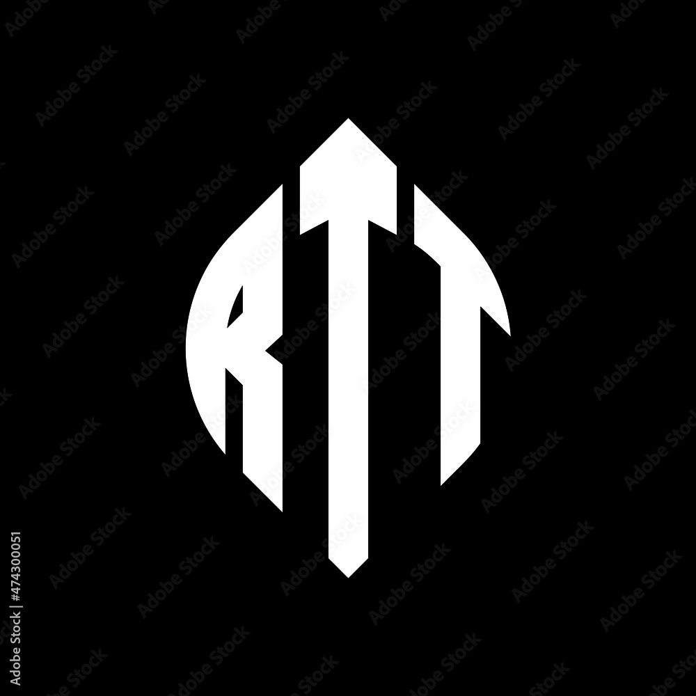 RTT circle letter logo design with circle and ellipse shape. RTT ...