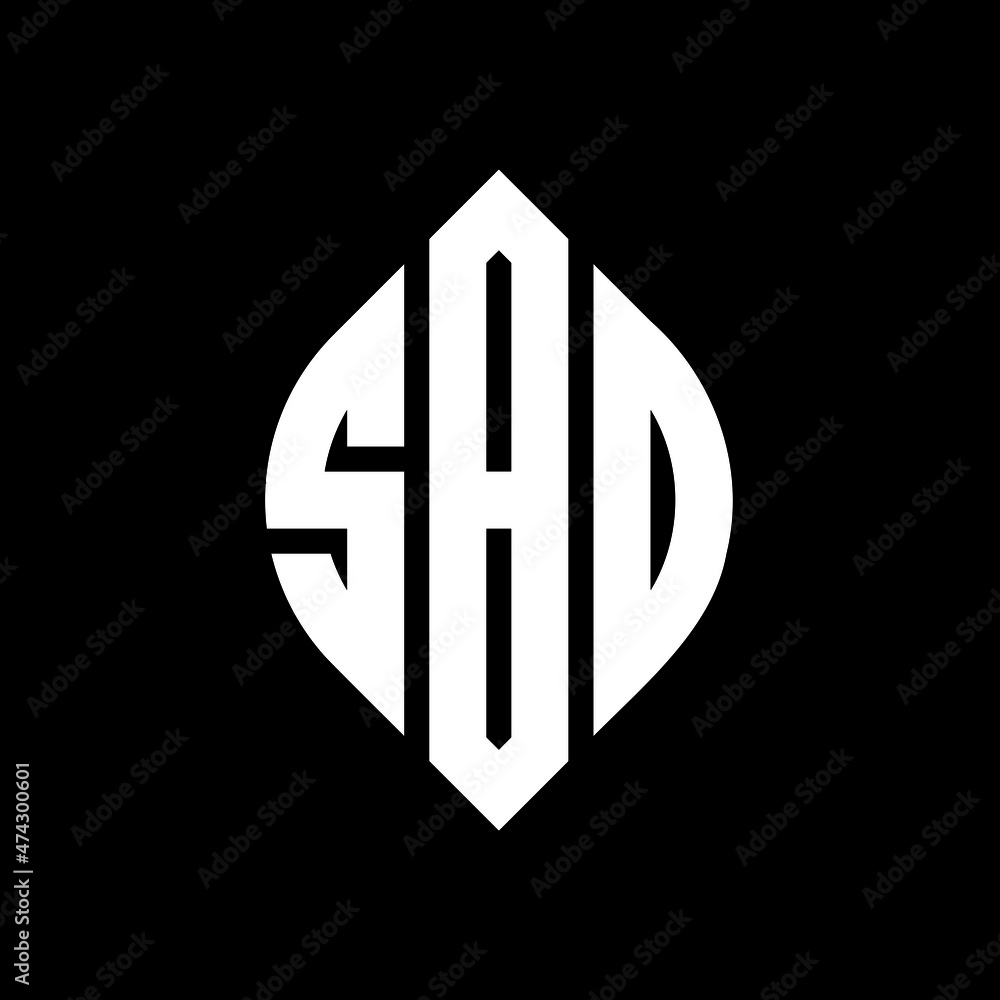 SBD circle letter logo design with circle and ellipse shape. SBD ...
