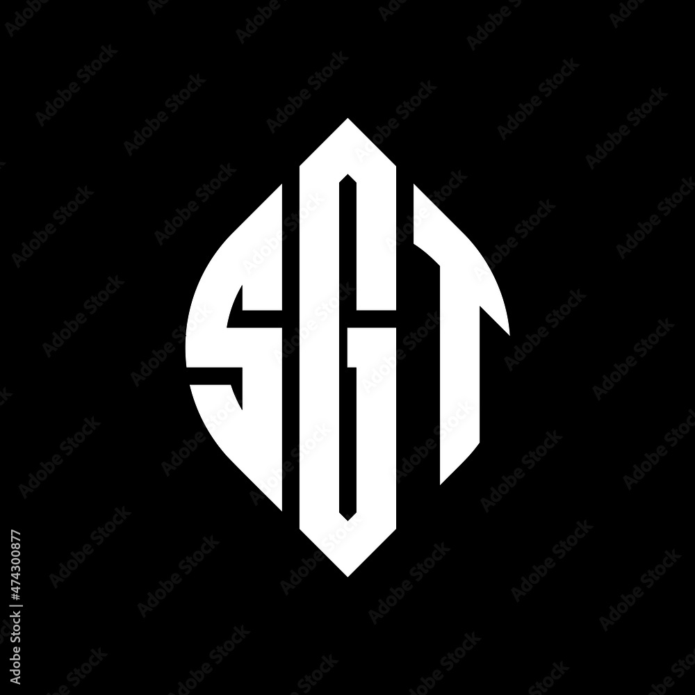SGT circle letter logo design with circle and ellipse shape. SGT ...