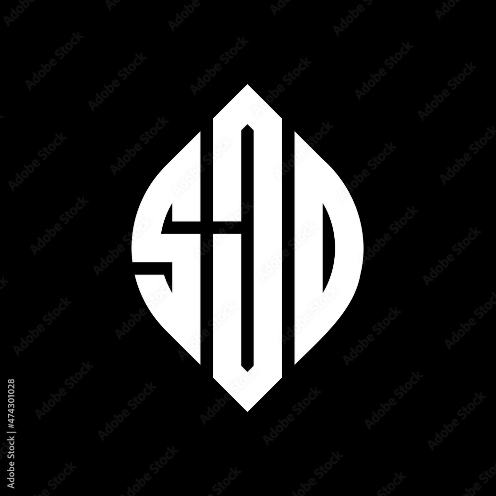 SJO circle letter logo design with circle and ellipse shape. SJO ...