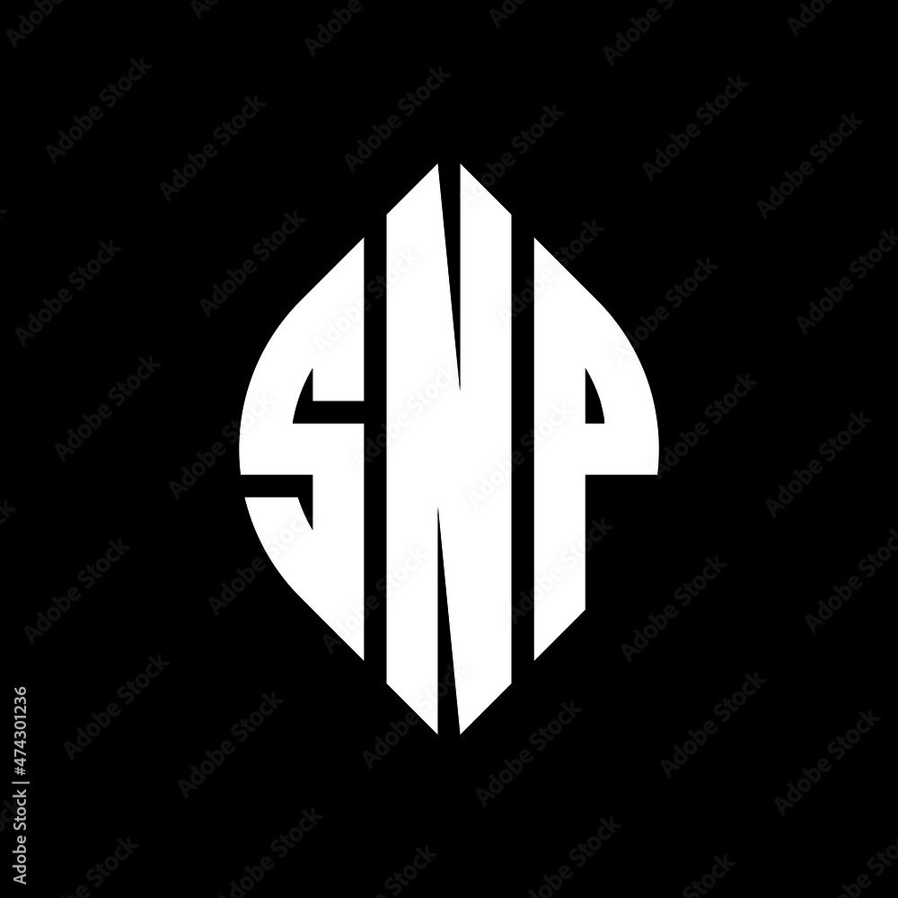 SNP circle letter logo design with circle and ellipse shape. SNP ...