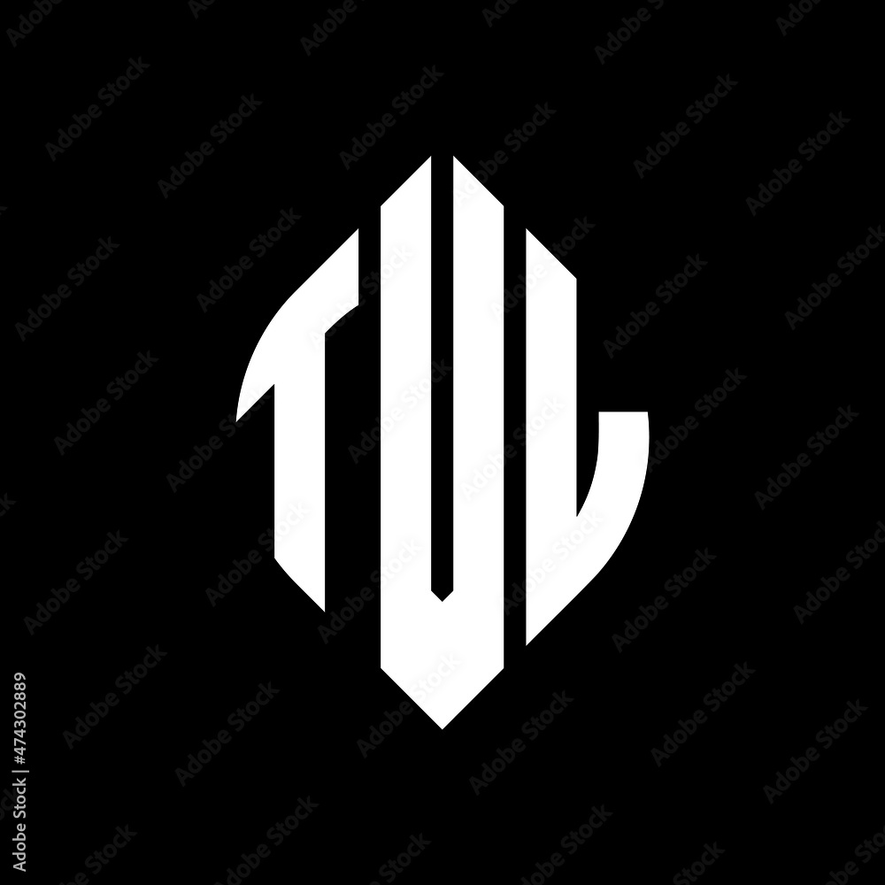 TVL circle letter logo design with circle and ellipse shape. TVL ...
