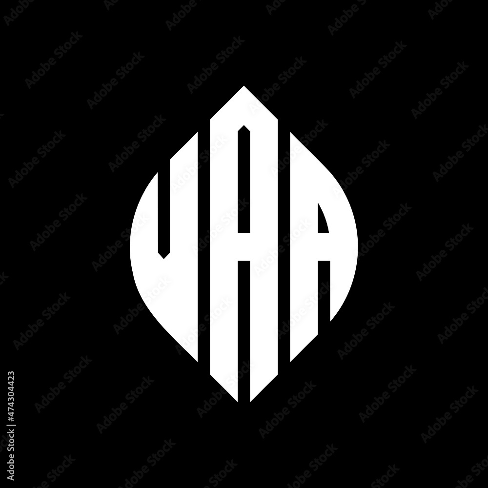 VAA circle letter logo design with circle and ellipse shape. VAA ...