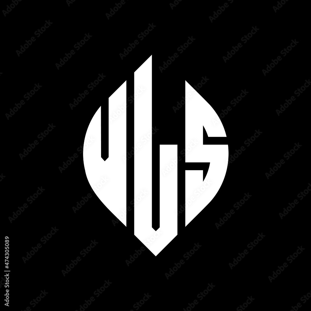 VLS circle letter logo design with circle and ellipse shape. VLS ...