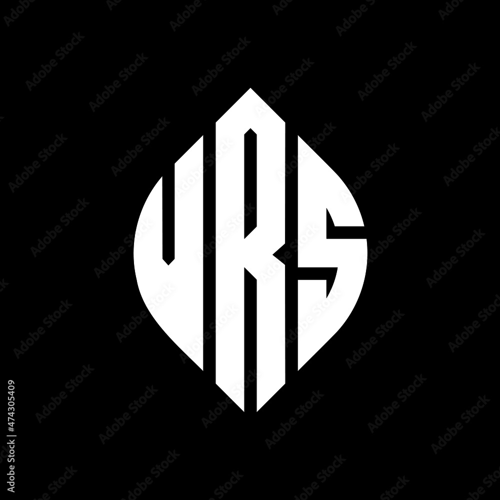 VRS circle letter logo design with circle and ellipse shape. VRS ...