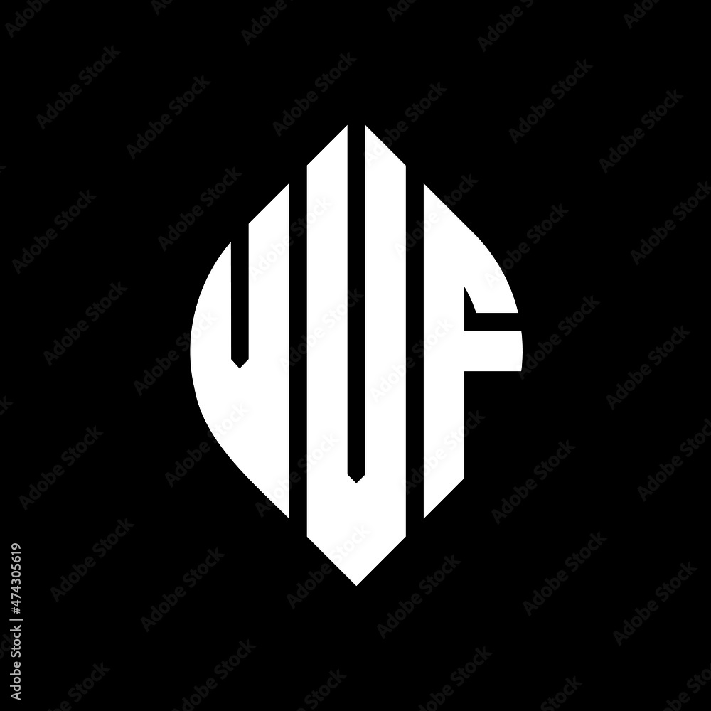 VVF circle letter logo design with circle and ellipse shape. VVF ...