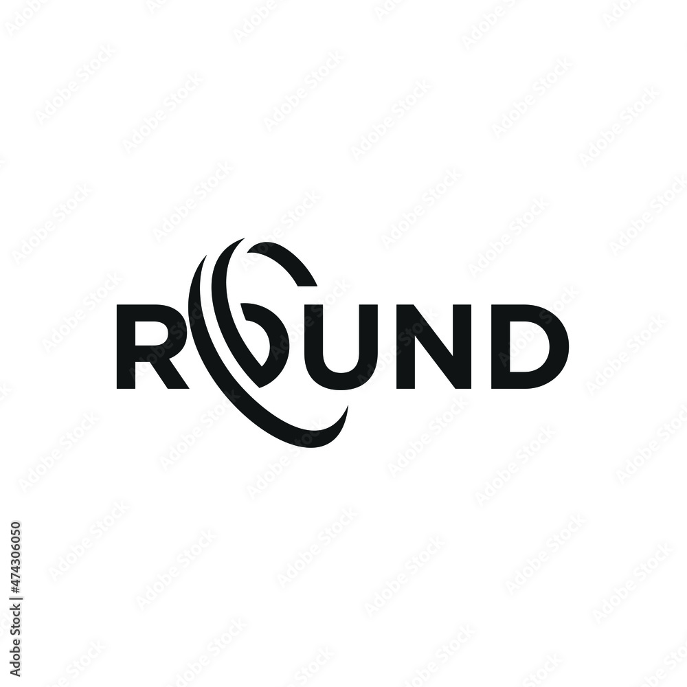 Round text logo, Typographic word text Round, logo design inspiration ...