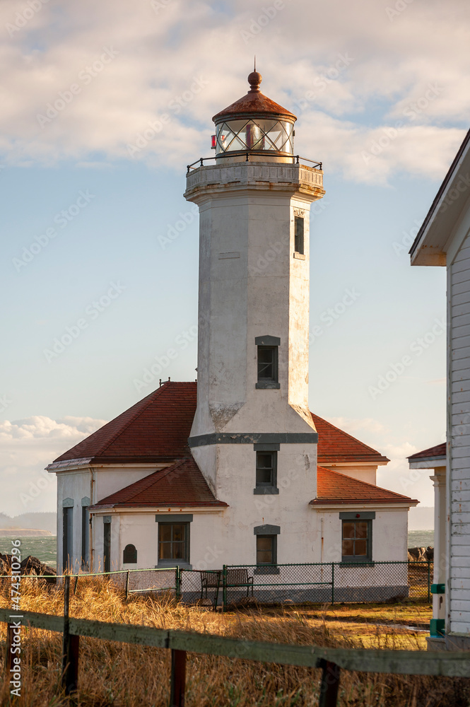 Point Wilson Lighthouse. It marks the western side of the entrance to ...