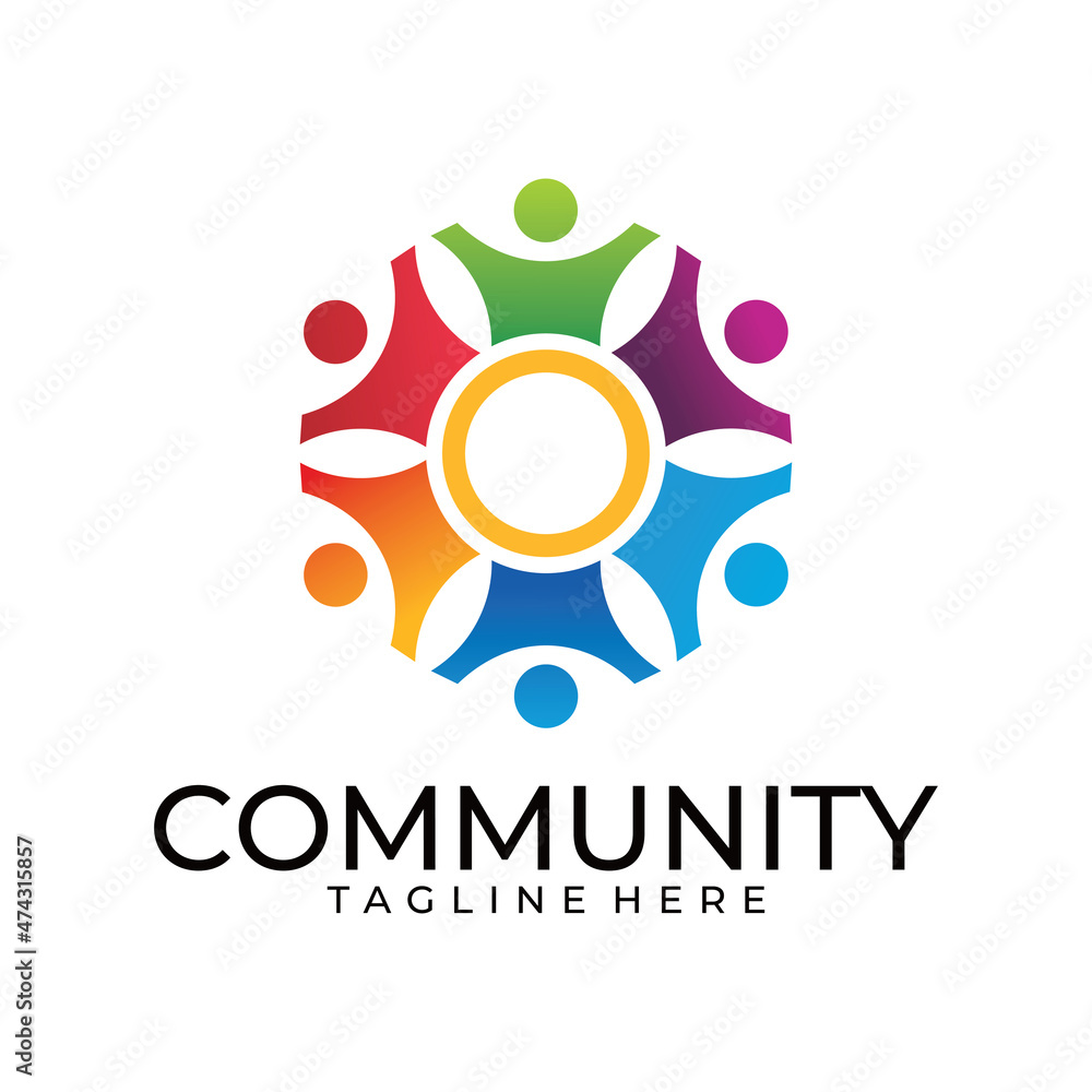 community logo icon Stock Vector | Adobe Stock