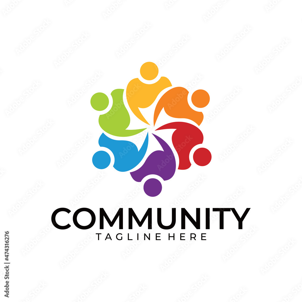 community logo icon Stock Vector | Adobe Stock