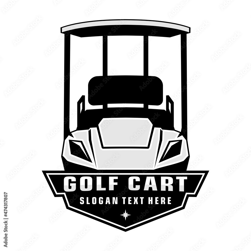 golf cart logo design vector Stock Vector | Adobe Stock