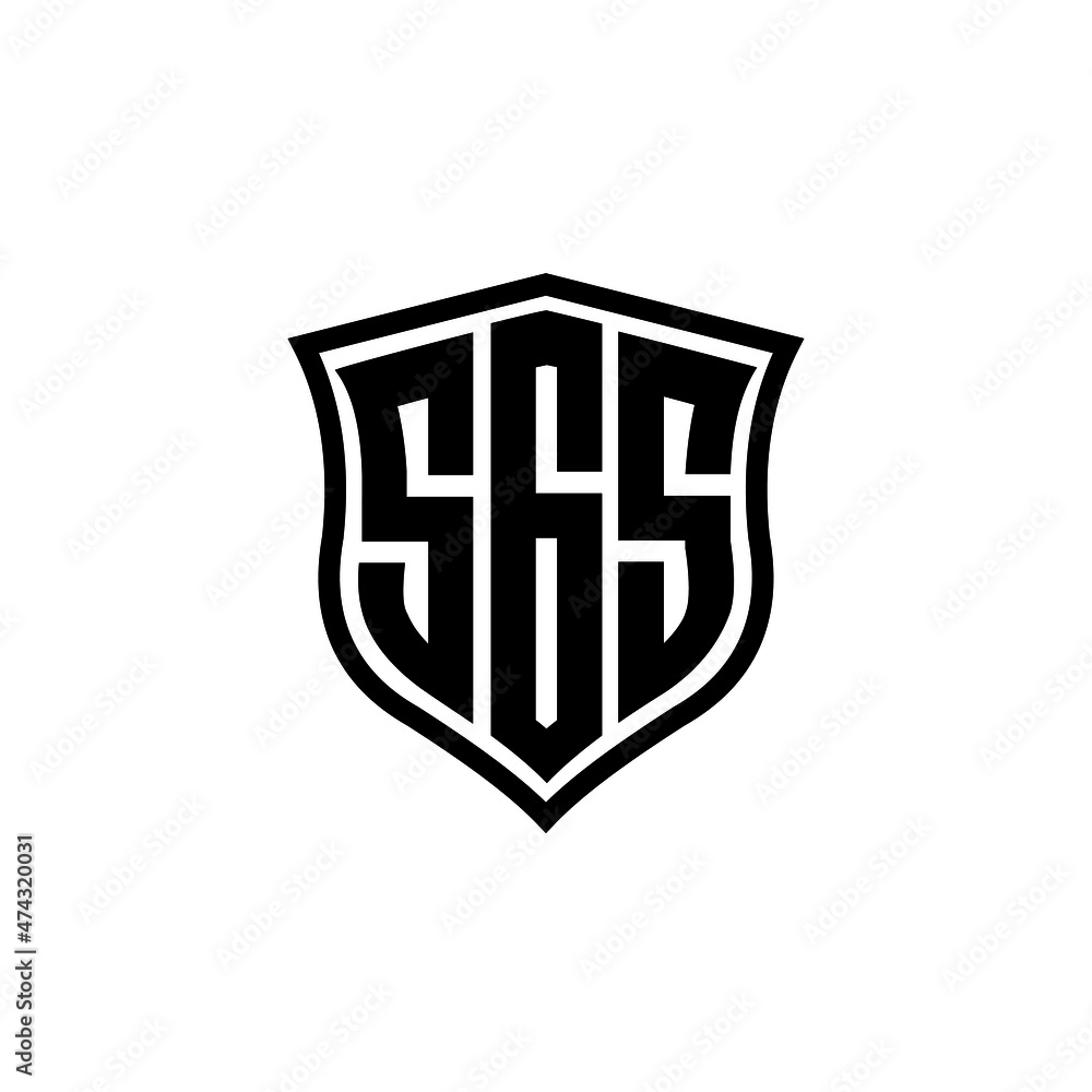SGS letter logo design with white background in illustrator, vector ...