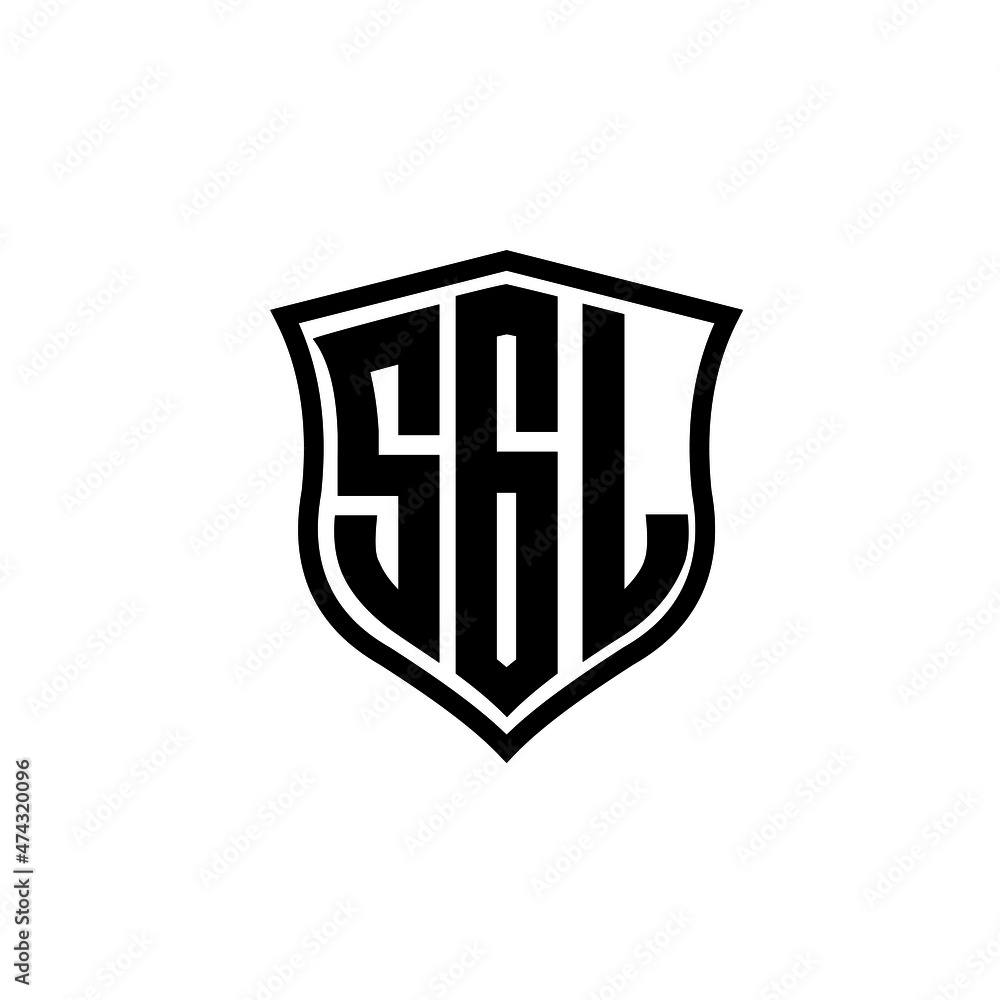 SGL letter logo design with white background in illustrator, vector ...