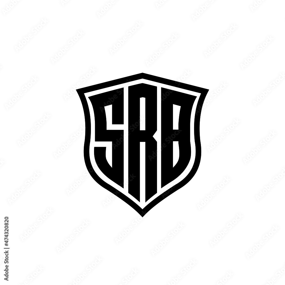 SRB letter logo design with white background in illustrator, vector ...