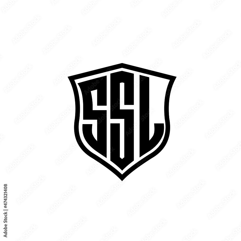 SSL letter logo design with white background in illustrator, vector ...