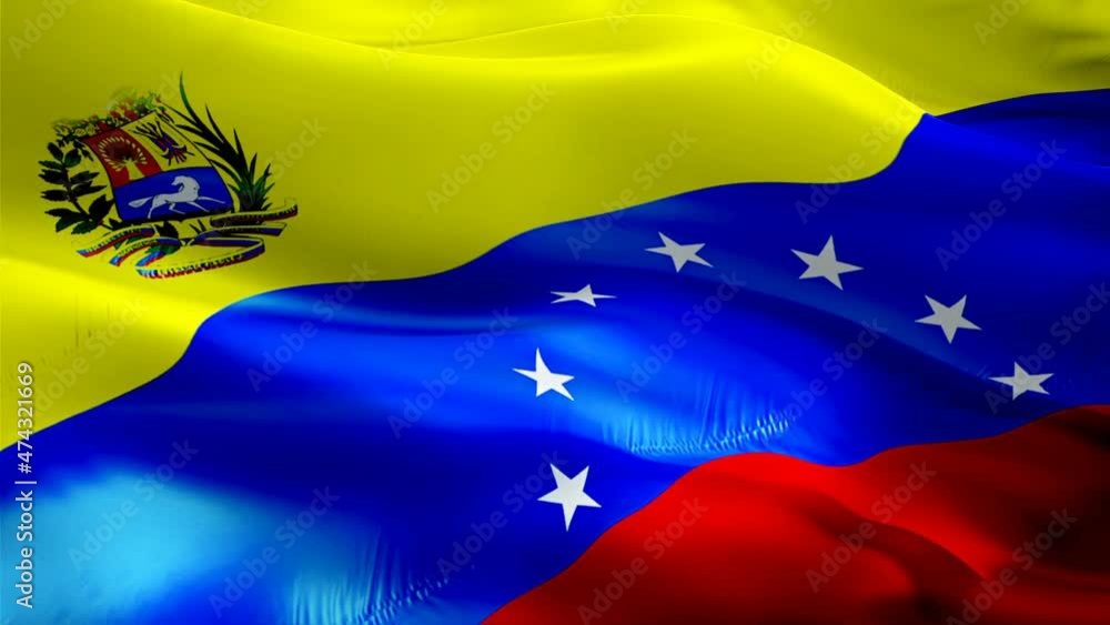 Venezuelan flag. 3d Venezuela sign waving video. Flag of Venezuela ...