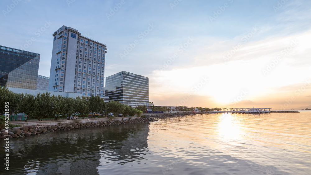 Pasay, Metro Manila, Philippines - Late afternoon scene at the edge of ...