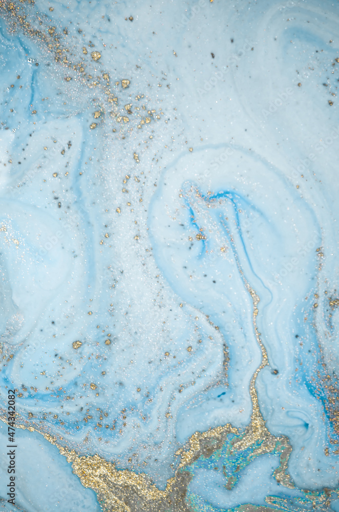 Natural luxury. Tiffany blue. Abstract ocean- ART. Style incorporates ...
