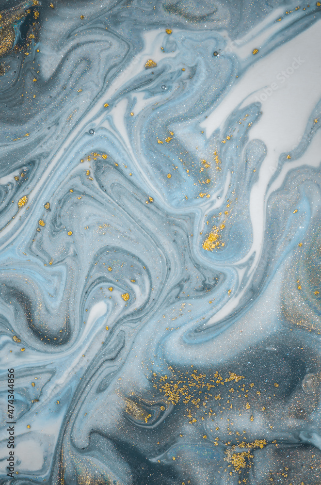 Natural luxury. Tiffany blue. Abstract ocean- ART. Style incorporates ...