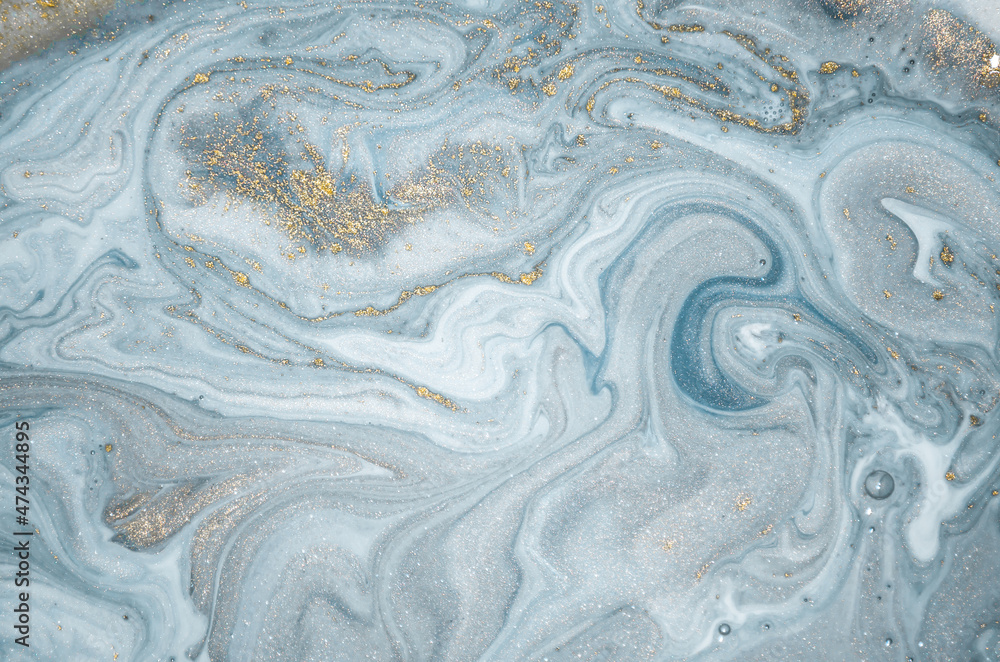 Natural luxury. Tiffany blue. Abstract ocean- ART. Style incorporates ...