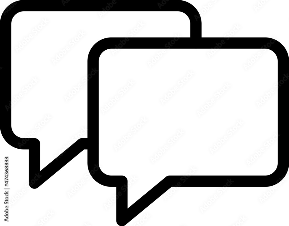 Chat Line Vector Icon Design Stock Vector | Adobe Stock