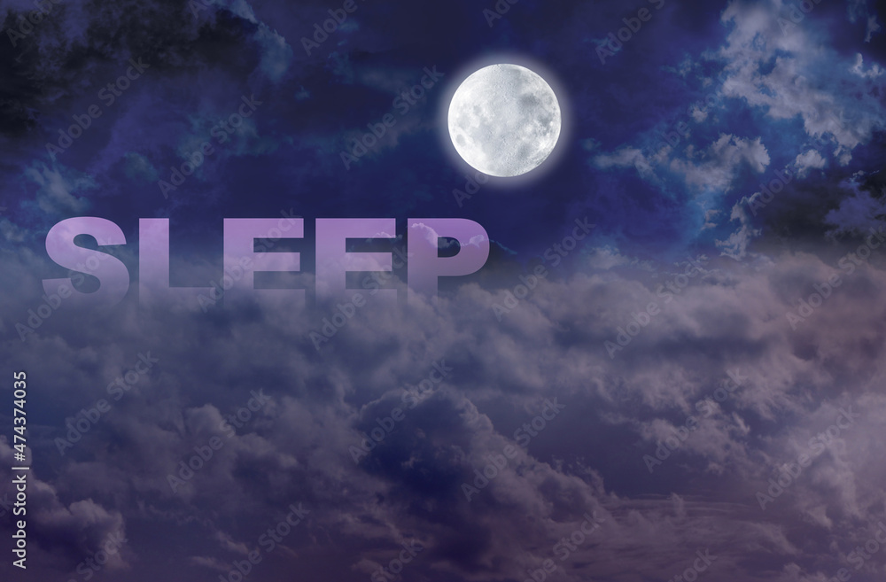 Imagine floating on clouds and sink into a deep sleep - moon and clouds ...