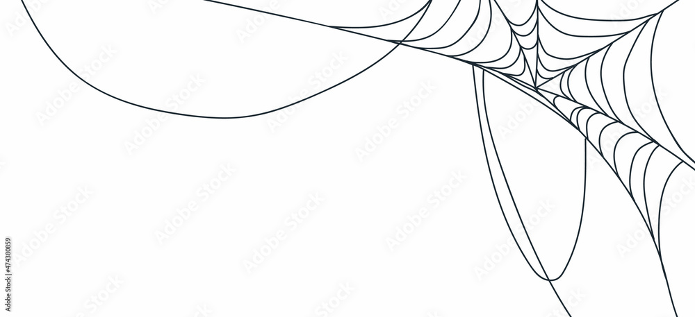 Cobweb in the corner. Halloween concept. Vector illustration isolated ...