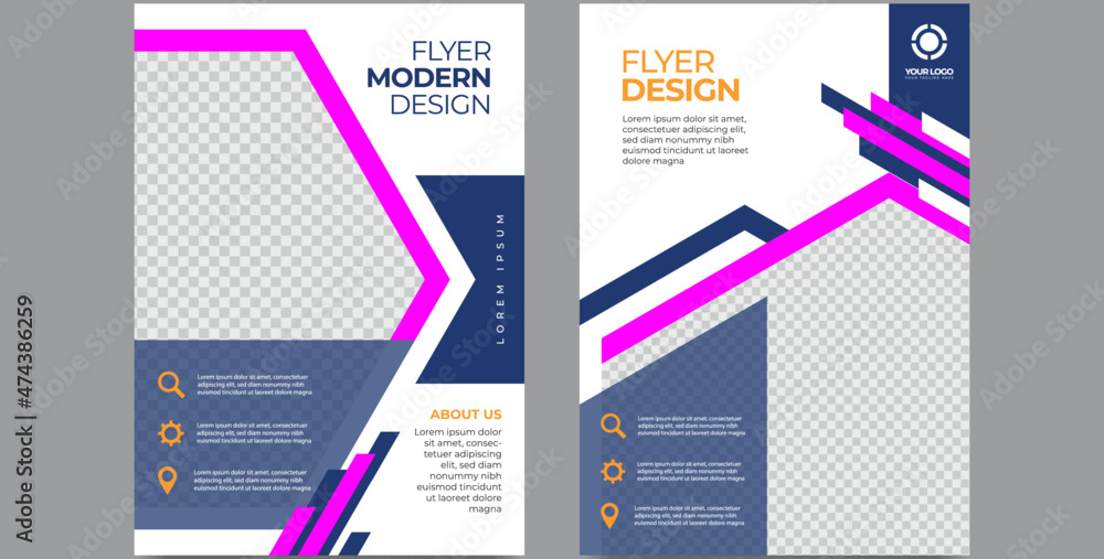 flyer disgn with free vector Stock Vector | Adobe Stock
