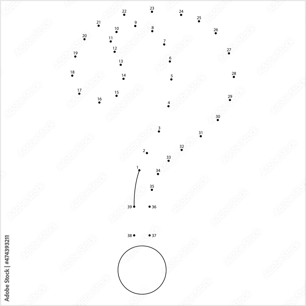 Question Mark Connect The Dots M_2112001 Stock Vector | Adobe Stock