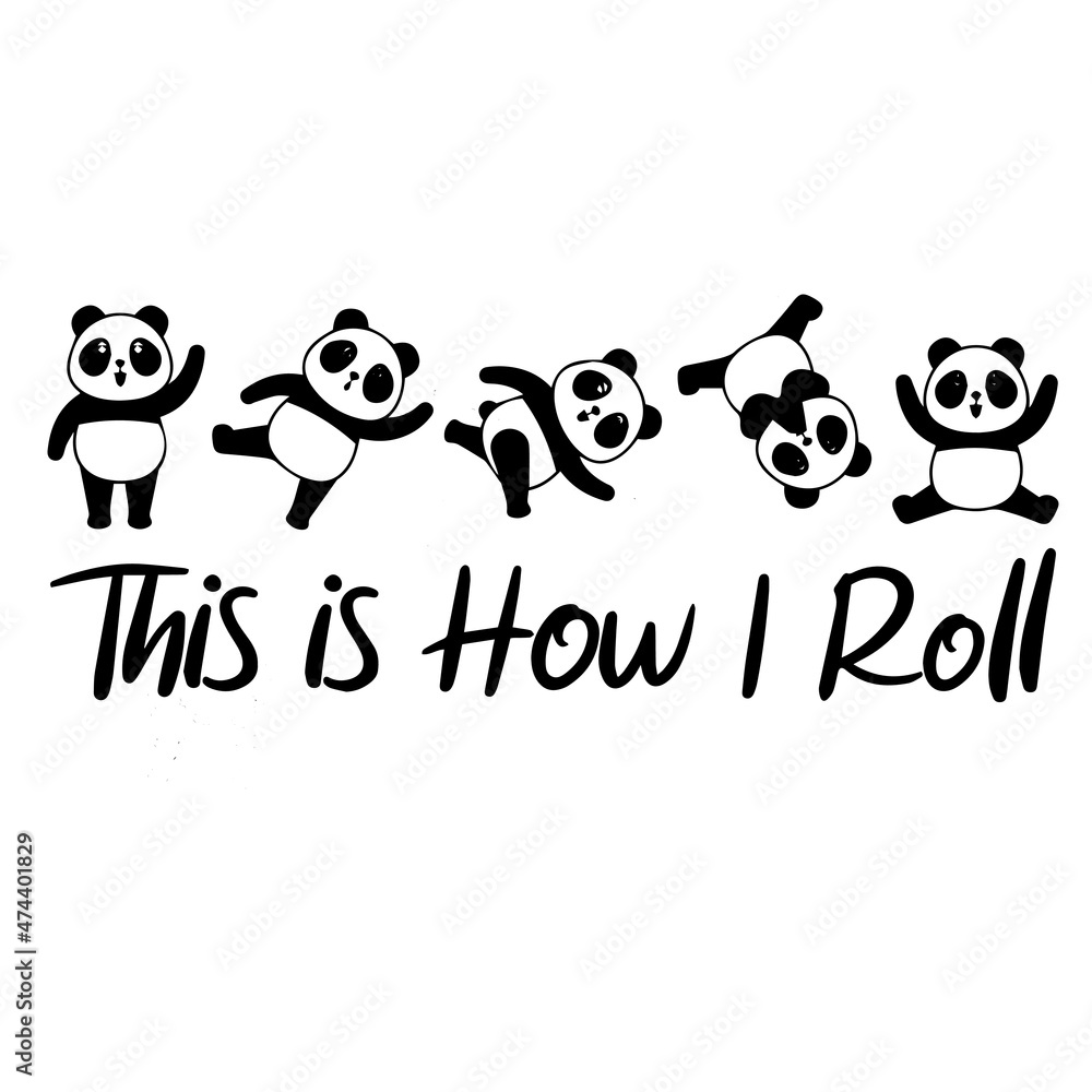 this is how i roll logo inspirational quotes typography lettering ...