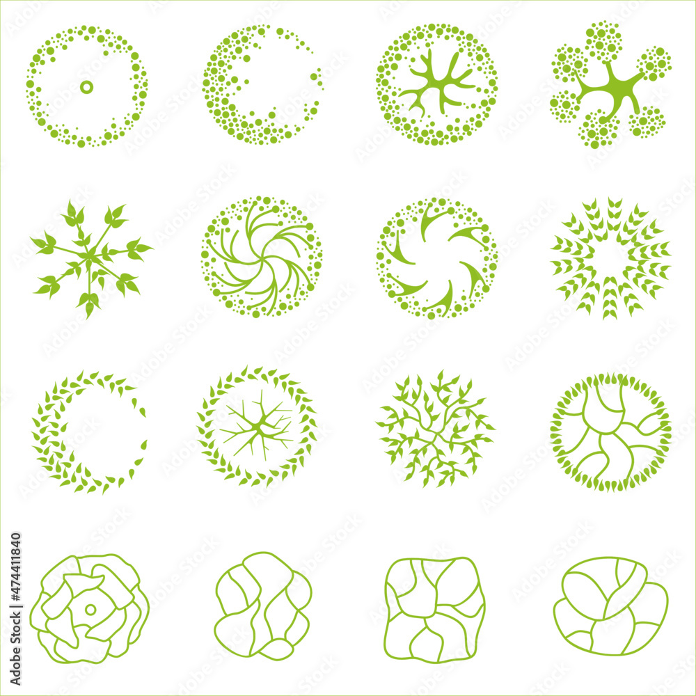 Trees for the master plan. Tree plans for architectural floor plans or ...