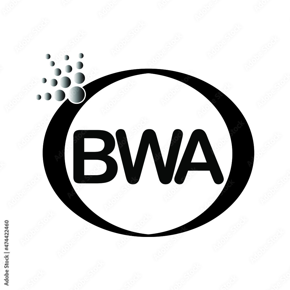 BWA logo. BWA design. Black BWA letter. BWA letter logo design. Initial ...
