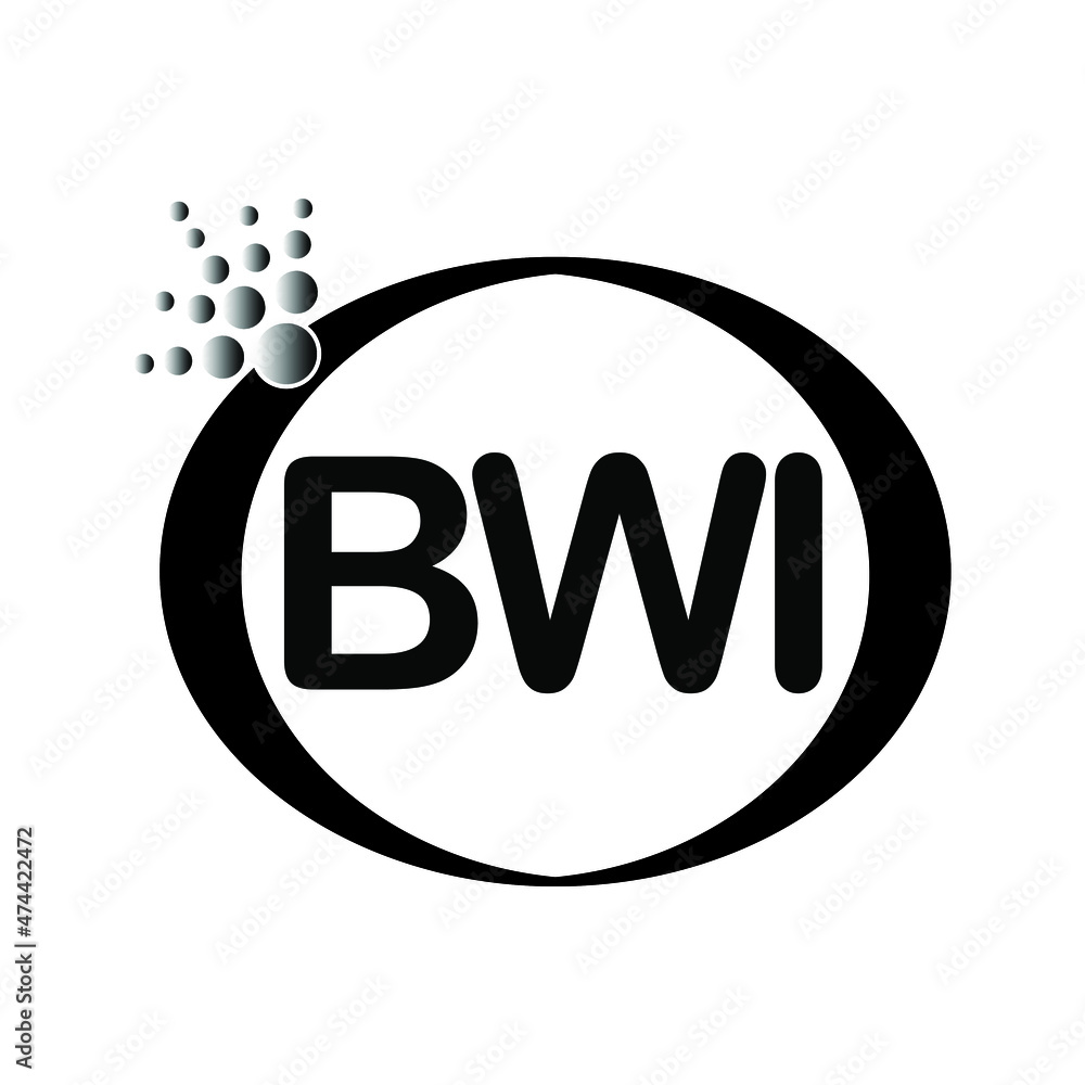 Vetor do Stock: BWI logo. BWI design. Black BWI letter. BWI letter logo ...