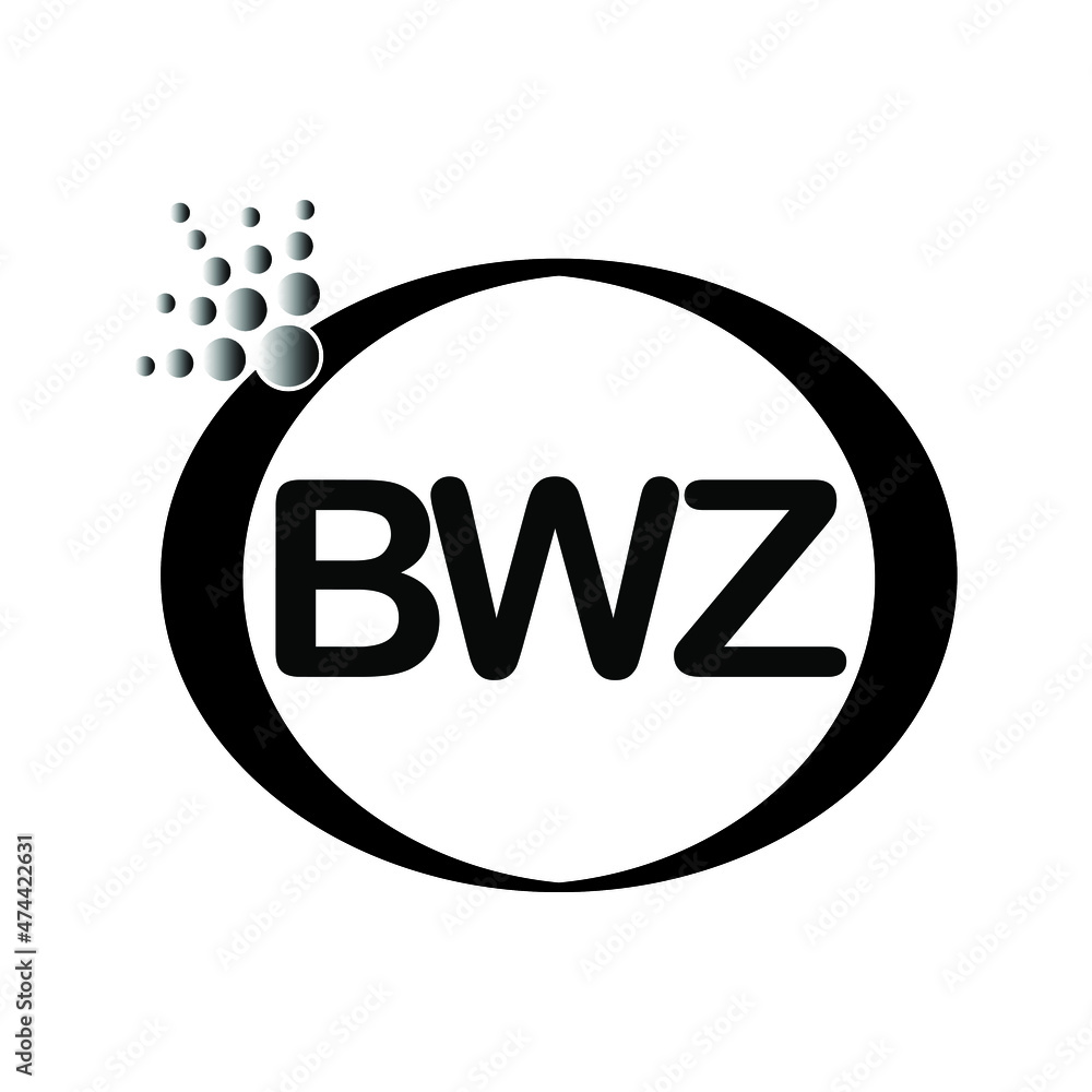 BWZ logo. BWZ design. Black BWZ letter. BWZ letter logo design. Initial ...