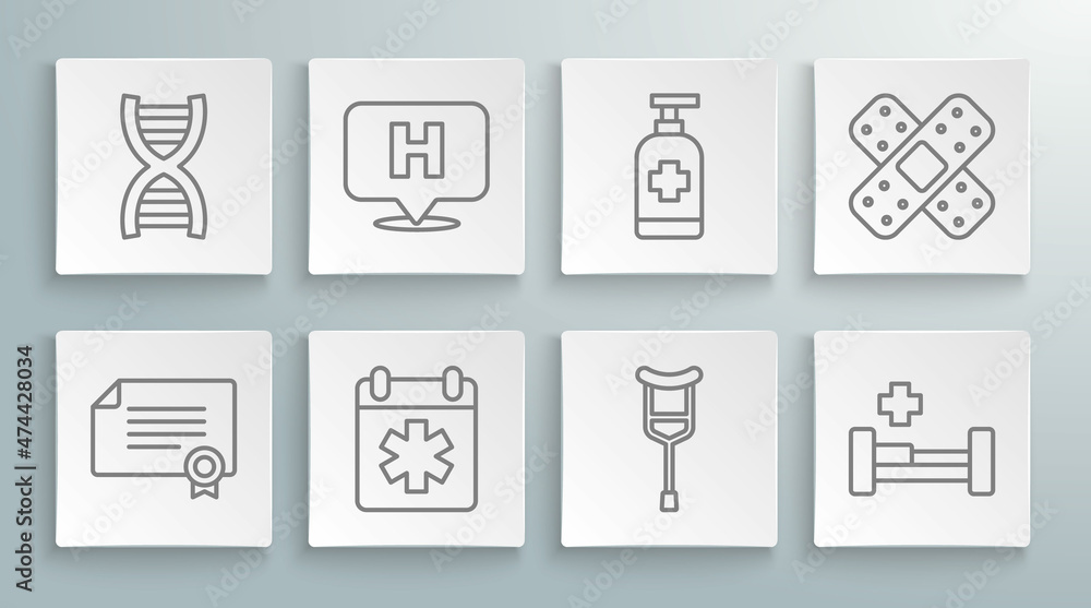 Set line Certificate template, Location hospital, Doctor appointment ...