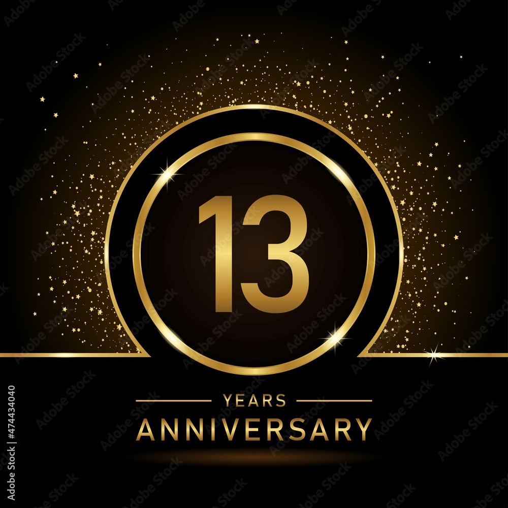 13th anniversary logo. Golden anniversary celebration logo design for ...