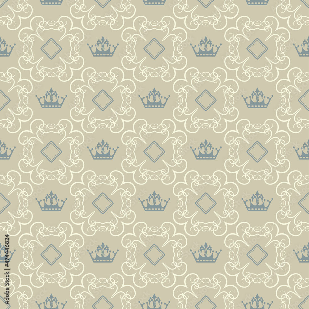 Elegant background pattern with decorative ornament in the royal style ...