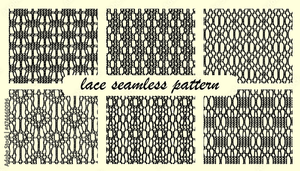 vector lace pattern with geometry shape. Jacquard Mesh Lace Fabric ...