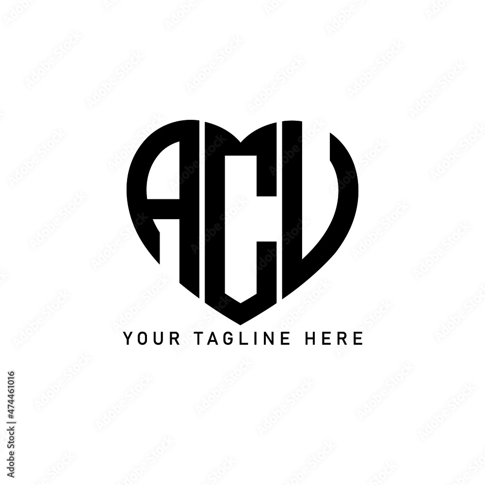 ACV letter logo design on white background.ACV creative initiale vector ...
