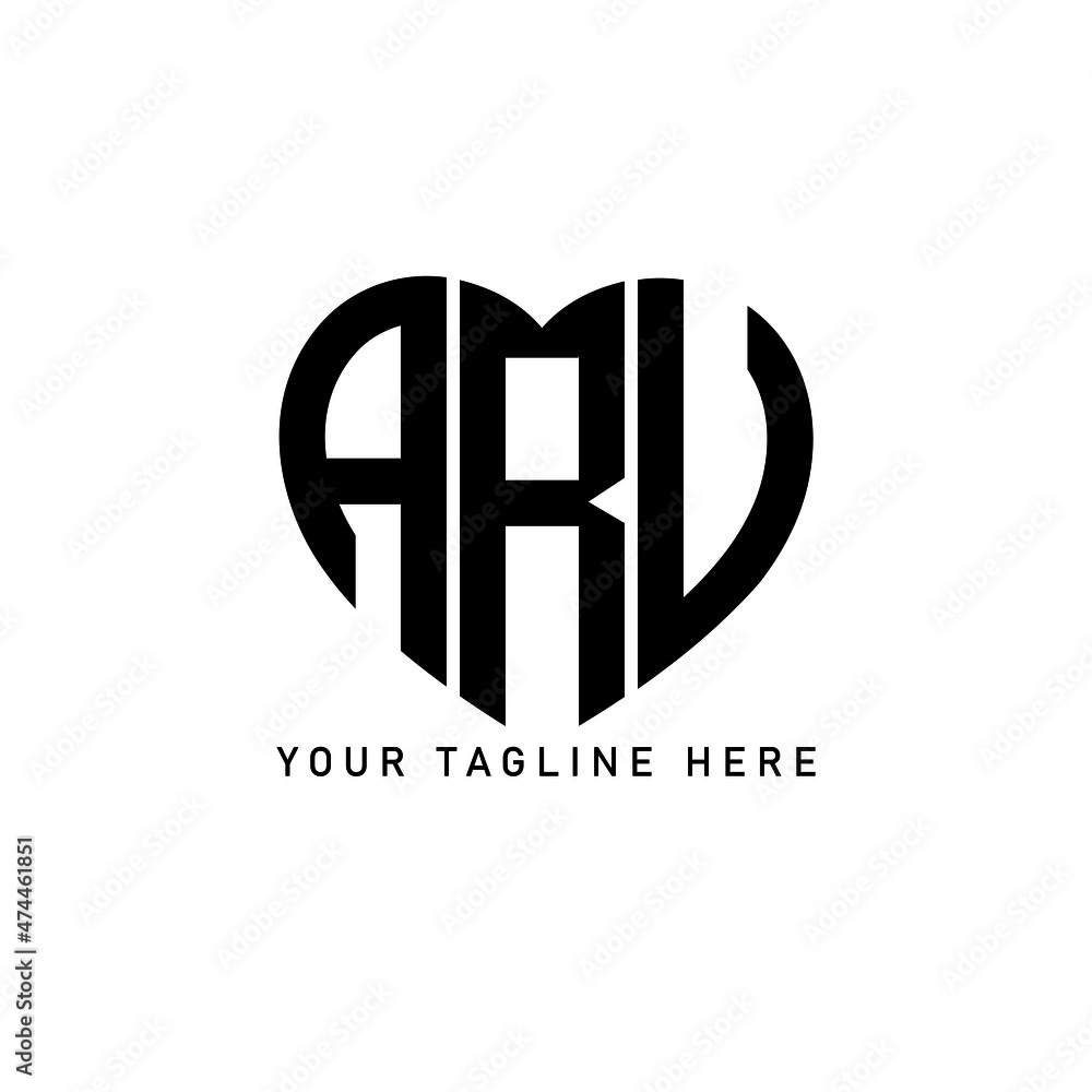 ARV letter logo design on white background.ARV creative initiale vector ...
