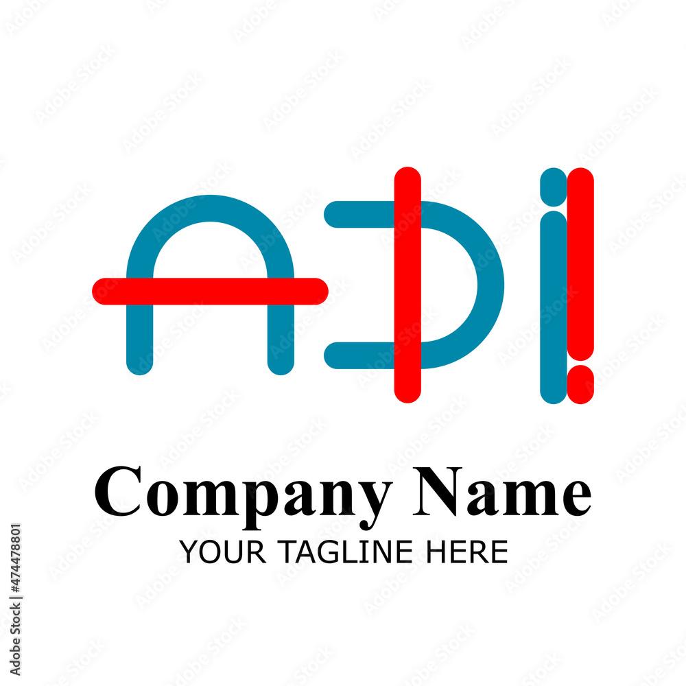 ADI Logo. Vector Graphic Branding Letter Element. White Background ...