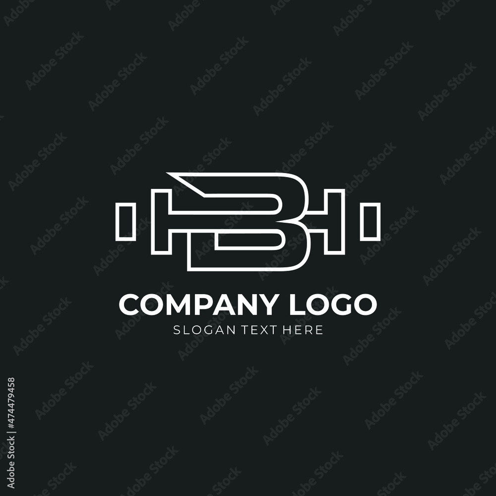 Letter B Logo With barbell. Fitness Gym logo. fitness vector logo ...