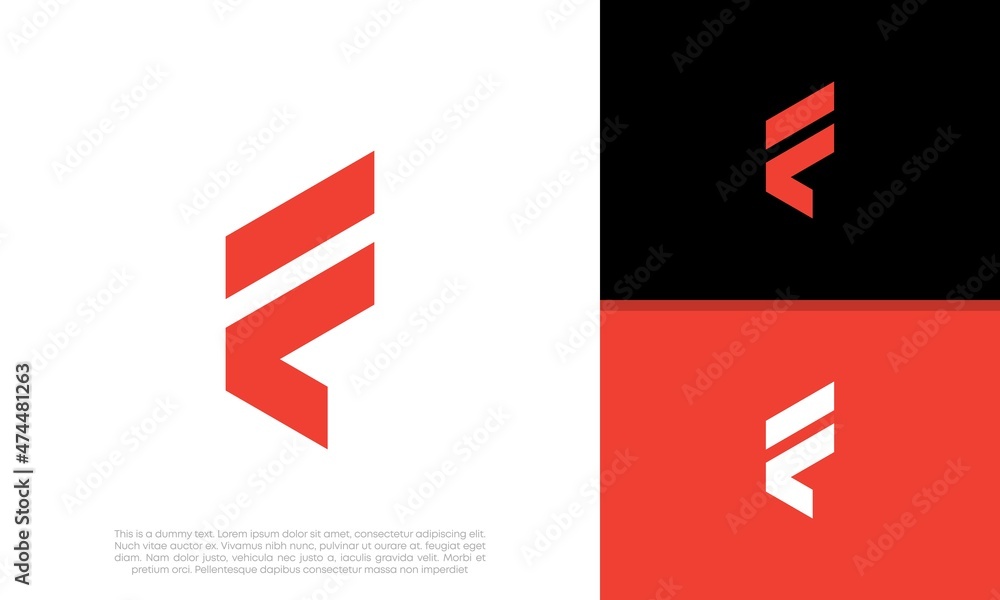 Initials F logo design. Initial Letter Logo. Stock Vector | Adobe Stock