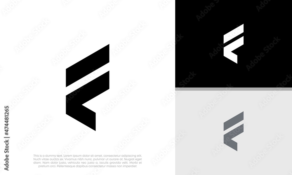 Initials F logo design. Initial Letter Logo. Stock Vector | Adobe Stock