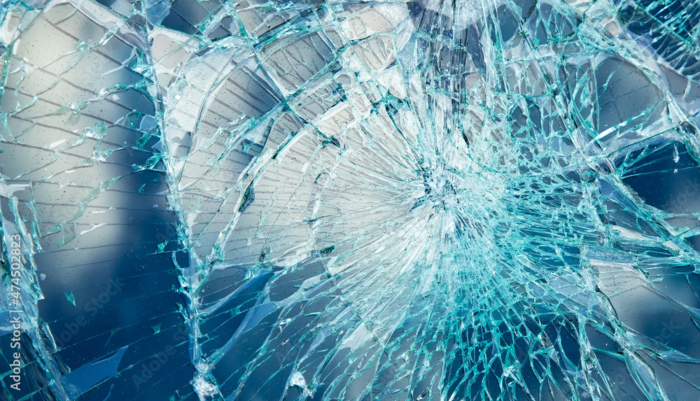 Broken car glass texture with cracks Stock Photo | Adobe Stock