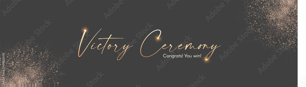 Victory abd Award design. Abstract shining background with gold effect ...