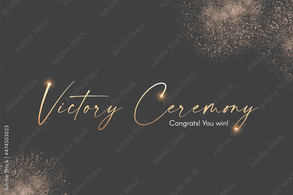 Victory abd Award design. Abstract shining background with gold effect ...